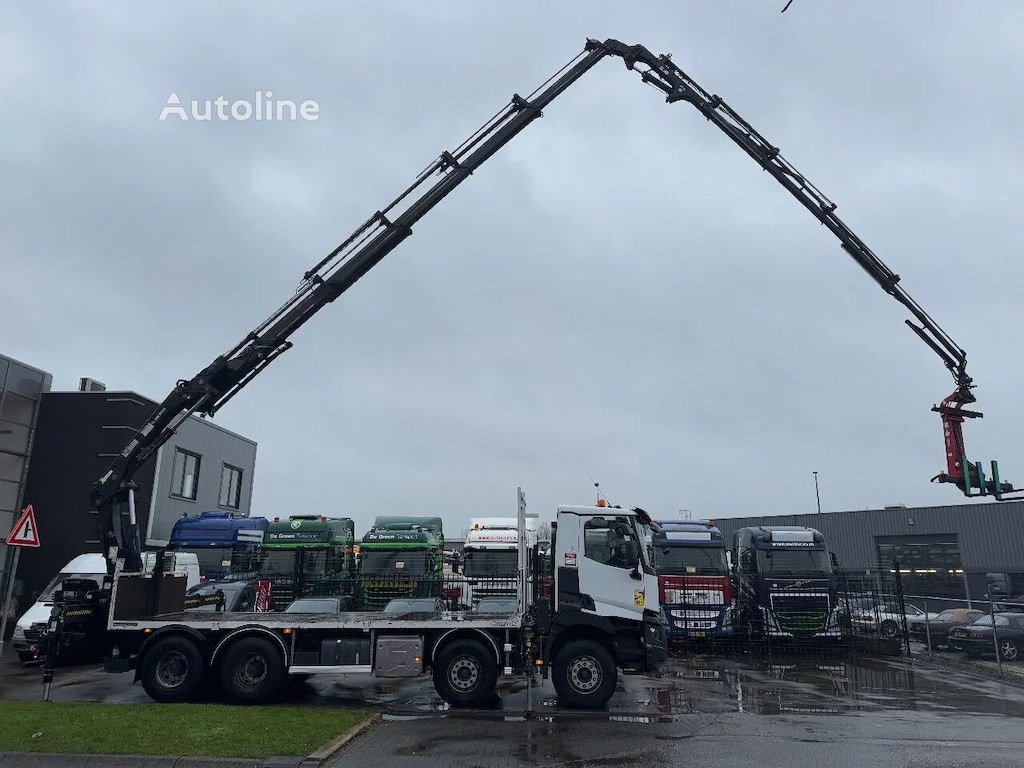 Renault C430 8X4 - EURO 6 + HIAB 288 E-5 + JIB 70X-4 + REMOTE + FULL STE kamion platforma