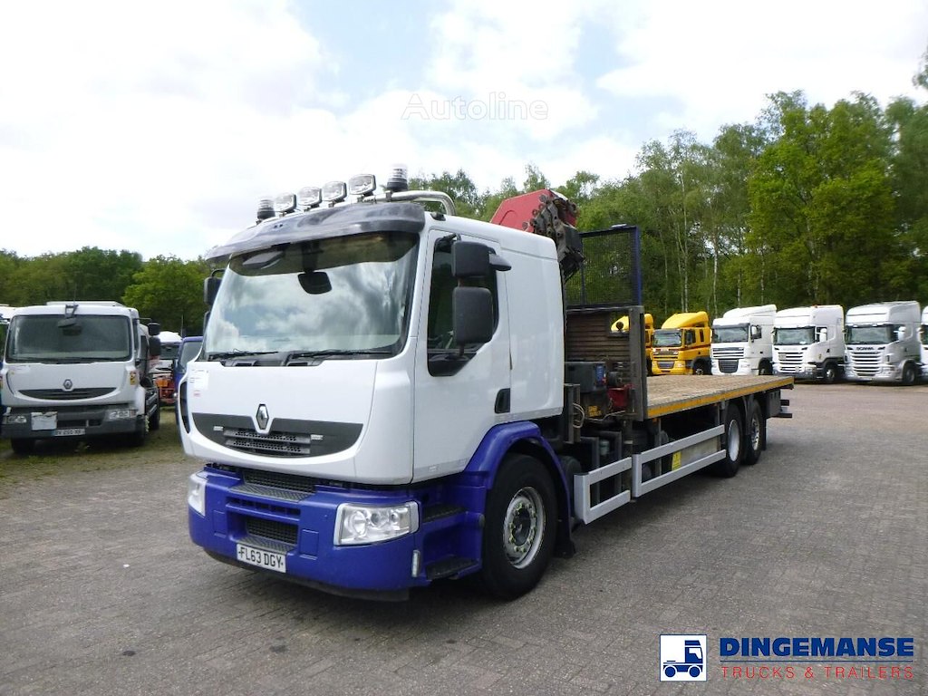 Renault Premium 380 dxi 6x2 RHD + HMF 2620-K4 kamion platforma