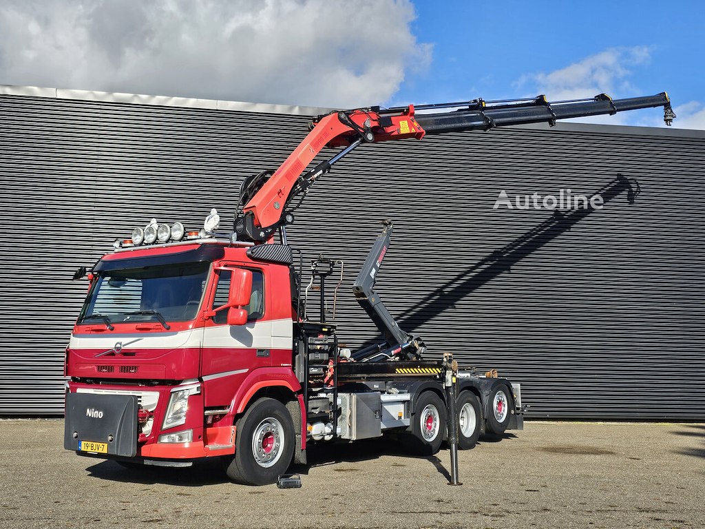 Volvo FM 420 8x2 / HIAB HOOKLIFT + 30 t/m CRANE - KRAN kamion rol kiper