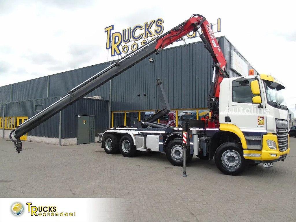 DAF CF 480 + FASSI 16T/M + 20T HOOK + 8X4 + REMOTE kamion rol kiper