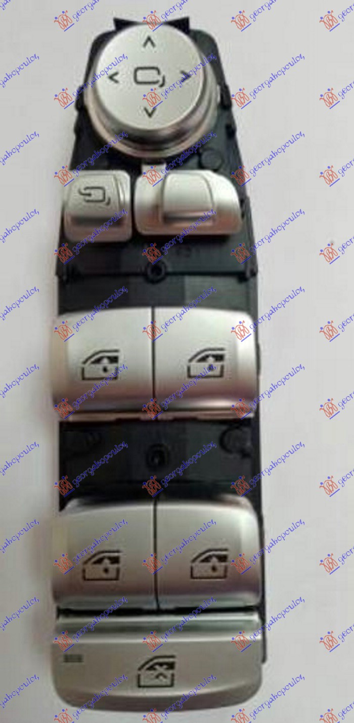 PREKIDAC U PREDNJIM VRATIMA HROM (4 TASTERA) (ELEKTRO-SKLOPIV RETROVIZOR) (11 PIN) Leva str. BMW SERIES 5 (G30/G31) (2020-2024) (OEM: 61317941997)