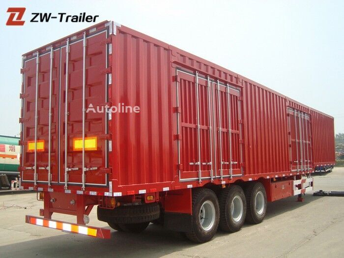 Nova ZW-Trailer 3 axle 60 ton Cargo transport Box Semi Trailer for Sudan poluprikolica kipera