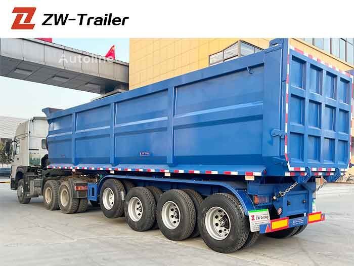 Nova ZW-Trailer 4 Axle U type Sand Transport Dump semi trailer for Guinea poluprikolica kipera