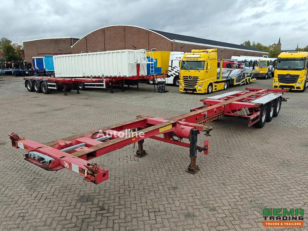 Broshuis 3 UCC-39/45 EU 3-axle BPW - Drum brakes - Lift axle - All connec poluprikolica za prevoz kontejnera