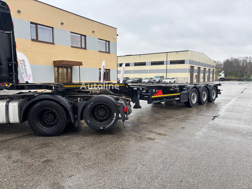 Kögel PORT 45 SIMPLEX + LIFTING AXEL + SAF poluprikolica za prevoz kontejnera