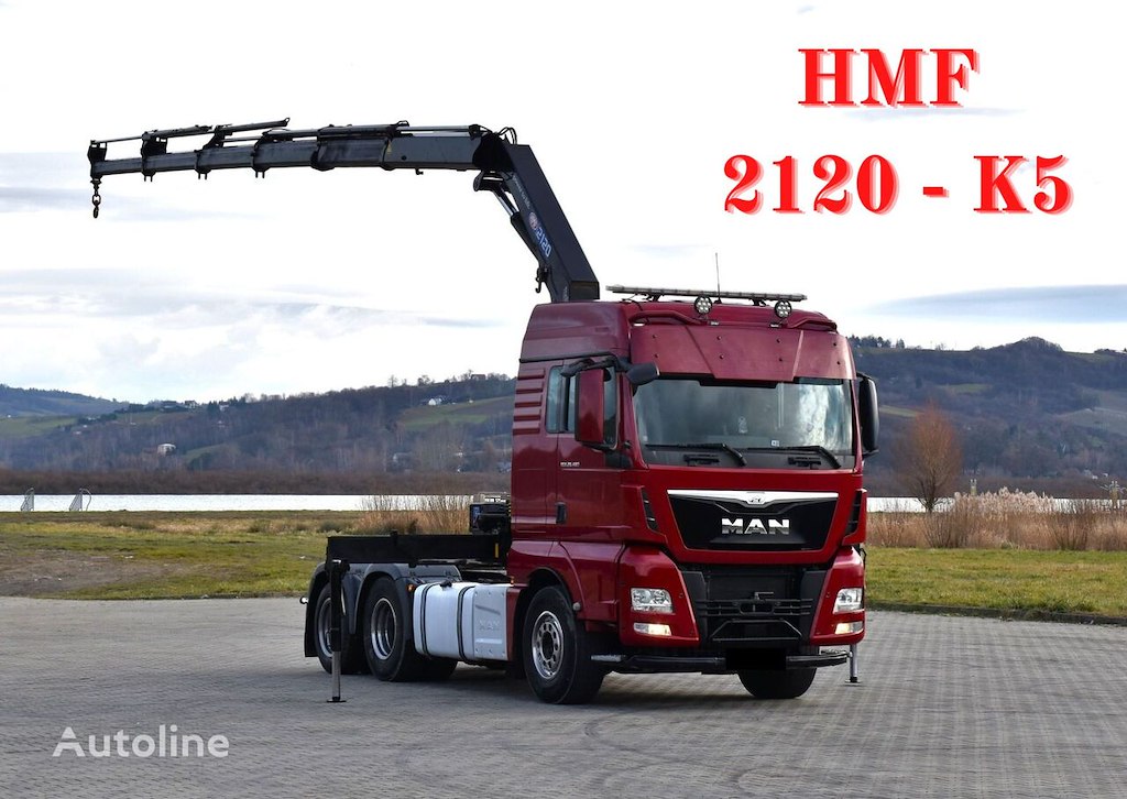 MAN TGX 28.480 Sattelzugmaschine + HMF 2120 K5/FUNK tegljač