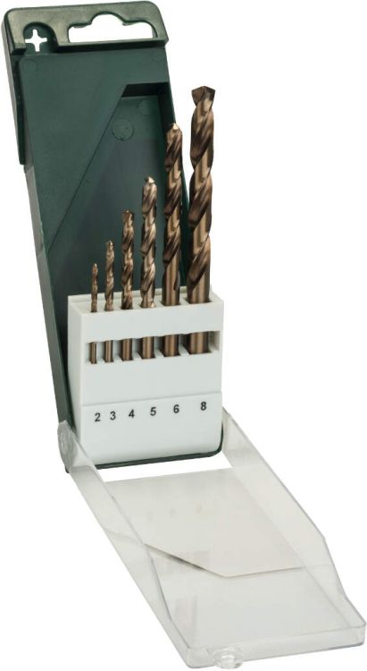 Bosch 6-delni set burgija za metal HSS-Co, DIN 338 2,0; 3,0; 4,0; 5,0; 6,0; 8,0 mm - 2609255087