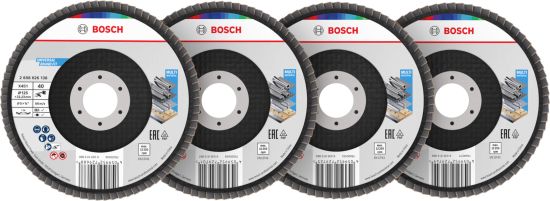 Bosch X451 lamelna brusna ploča, 125x22,23 mm, G40; 60; 80; 120, T29, 15 delova (2608626162)