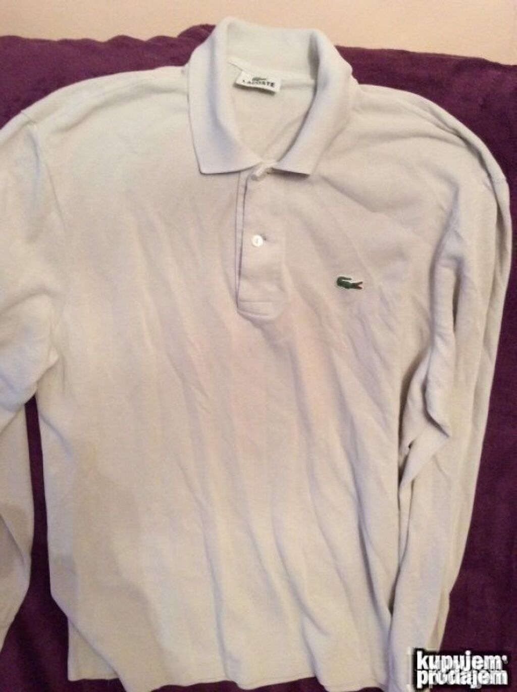 Originla Lacoste duks 5 100% cotton Ramena ? duzina 75cm rukav