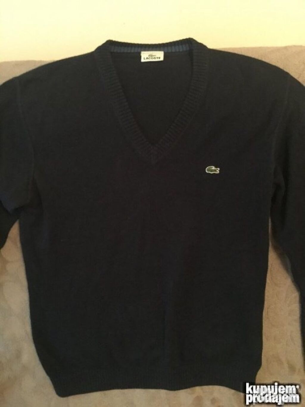 Original Lacoste dzemper L 100% cotton Ramena 49cm rukav 65cm