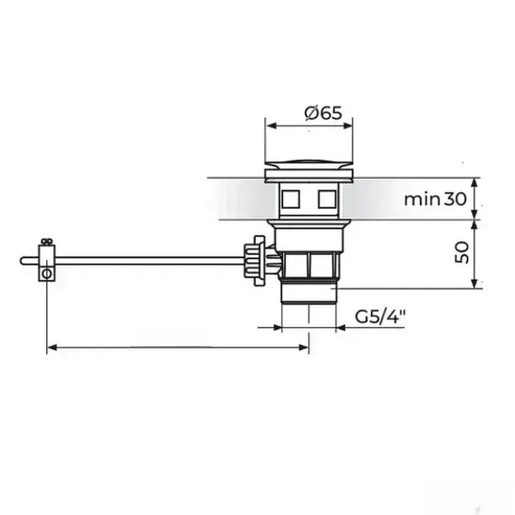 Rosan gornji deo sifona za bide S246 Mesingani Spoljna ugradnja
