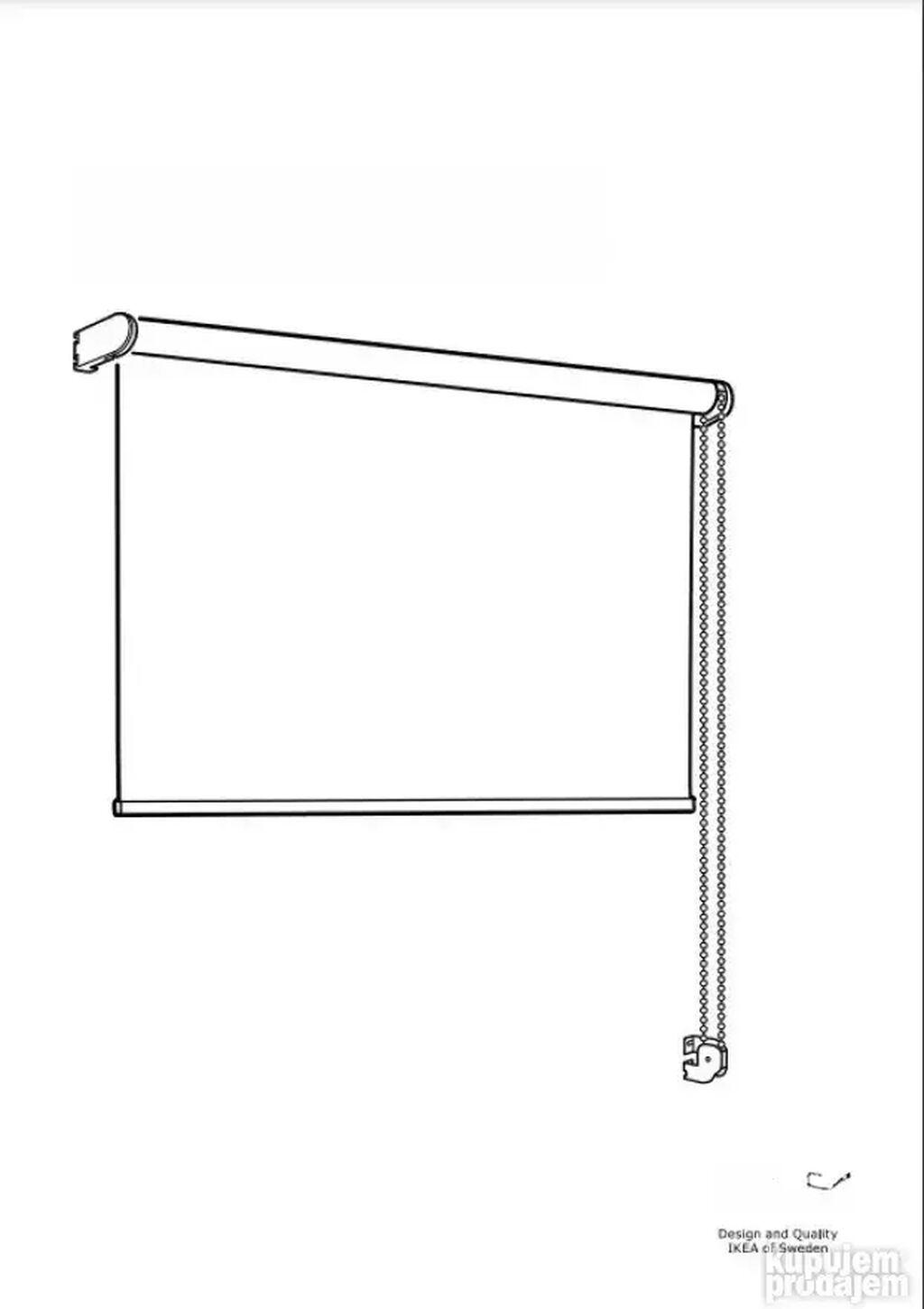 *** AKCIJA *** 0595 IKEA Rolo zavesa ISDANS; Dimenzije 80x160cm;