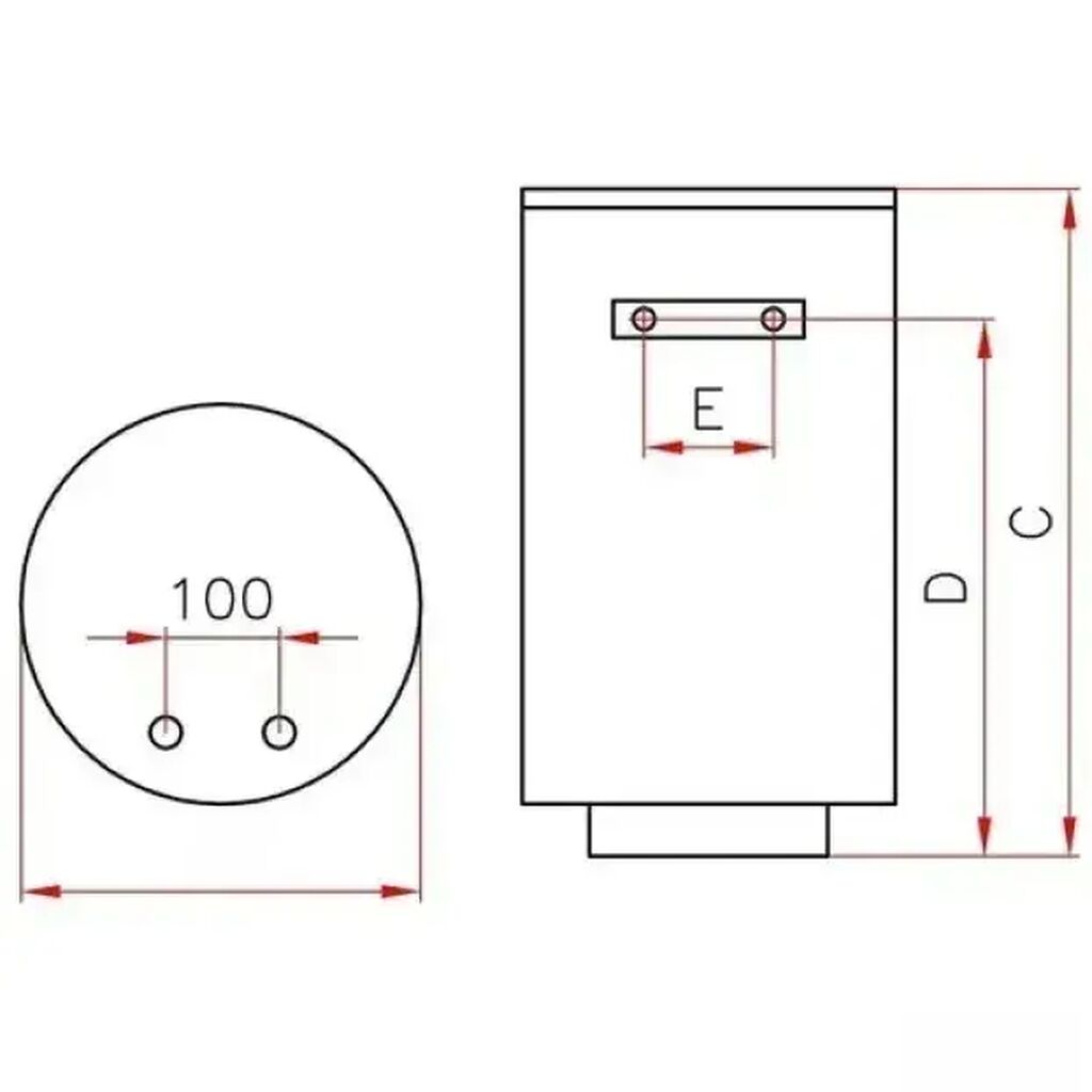 Snaga : 1980 W Montaža : vertikalna na zid Zapremina : 50 l Kotao od