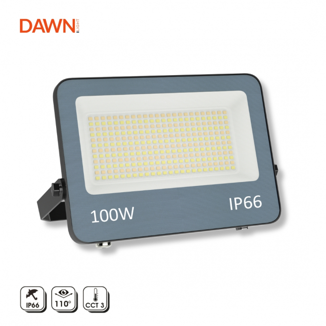 1 DAWN LED REFLEKTOR GN-FL913-100W CCT 10000LM 110° IP66 250250