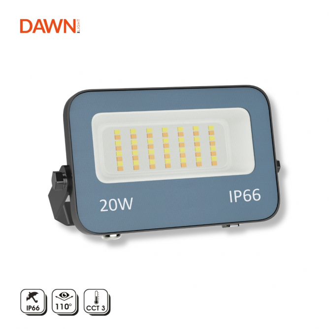 1 DAWN LED REFLEKTOR GN-FL913-20W CCT 1600LM 110° IP66 250244
