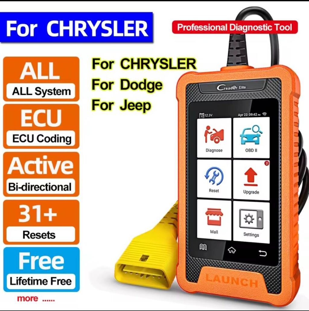 NOVO - LAUNCH X431 Elite Full OBD2 za CHRYSLER, Dodge, Jeep LAUNCH
