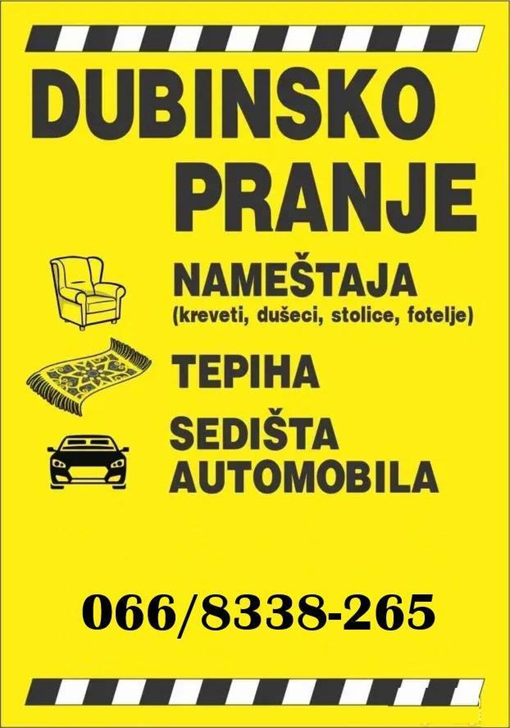 Usluga: Dubinsko pranje Šta radimo: - Dubinsko pranje nameštaja