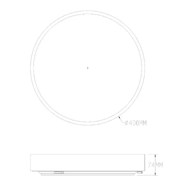 LED plafonska svetiljka NADI zlatna R400 RGB CCT ZUMA LINE