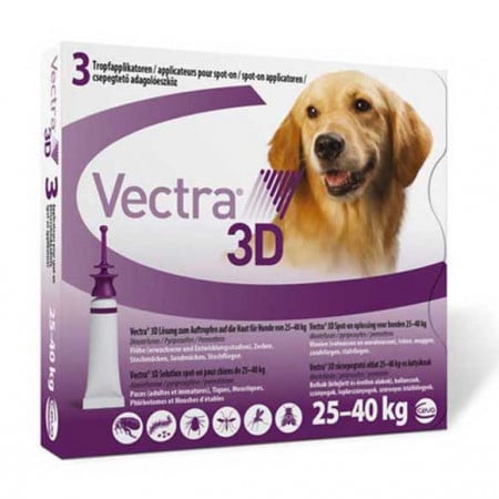 Vectra 3D za pse dog 25-40kg, cena je za jednu ampulu, kupovina u veterinarskoj apoteci