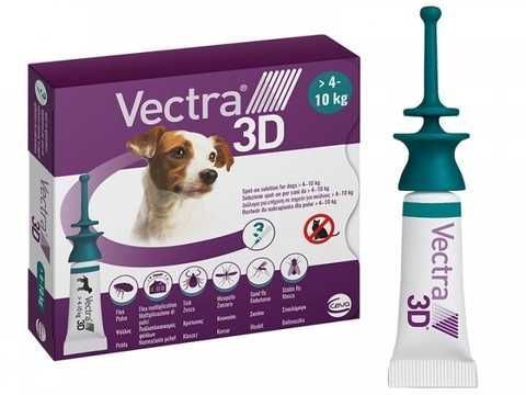 Vectra 3D za pse dog 4-10kg , cena je za jednu ampulu, kupovina u veterinarskoj apoteci