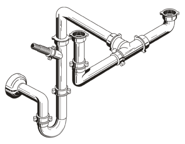 Sifon Pyramis – sifon za uštedu prostora za slavine sa 2posude