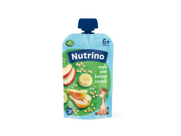 Nutrino voćni pire jabuka, kruška, banana i žitarice 100G