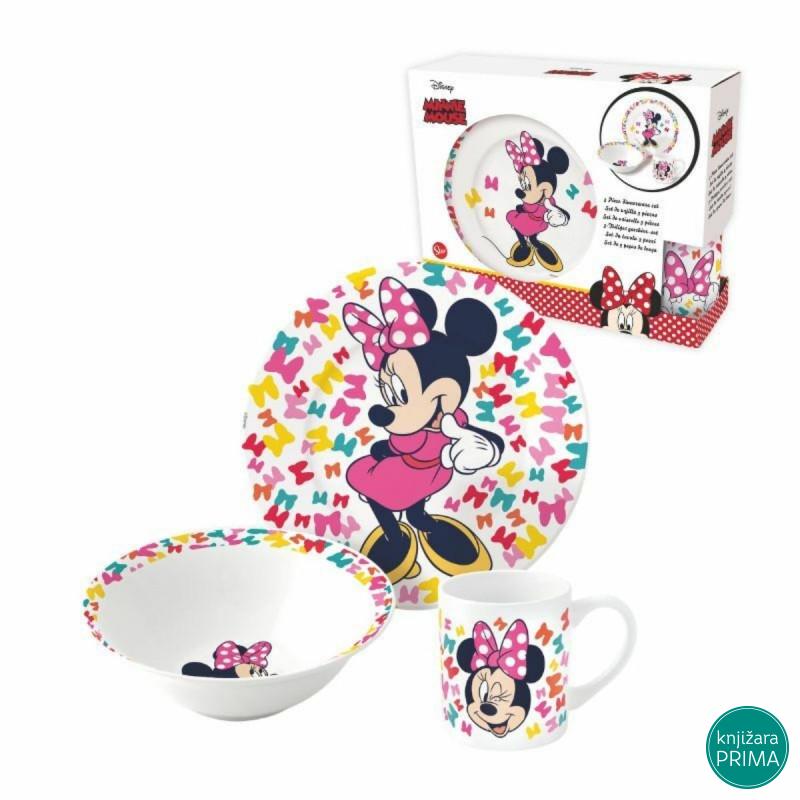 Keramički set za užinu 3 dela Minnie Mouse