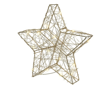 Novogodišnja dekoracija - led star 30cm 486663 - gold/warm white - kmg ( 044498 )