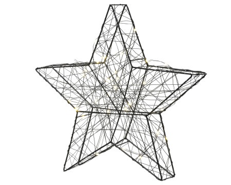 Novogodišnja dekoracija - led star 30cm 486316 - black/warm white - kmg ( 044497 )