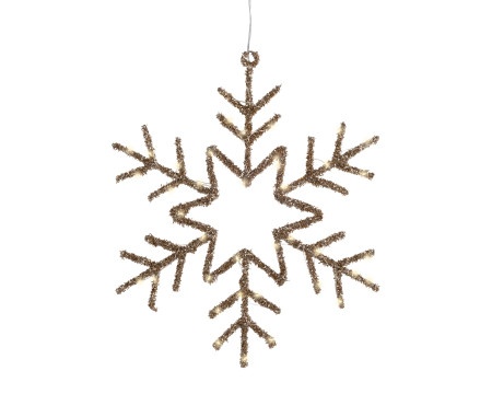 Novogodišnja dekoracija - led snowflake 40cm 489386 - gold - kmg ( 044493 )