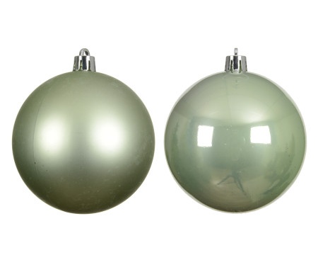 Novogodišnja dekoracija - hanging bauble set mix 6pcs 8cm 022674 - matcha green - kmg ( 044437 )