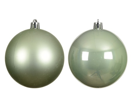 Novogodišnja dekoracija - hanging bauble set mix 4pcs 10cm 022678 - matcha green - kmg ( 044433 )