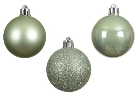 Novogodišnja dekoracija - hanging bauble set mix 10pcs 6cm 022656 - matcha green - kmg ( 044428 )