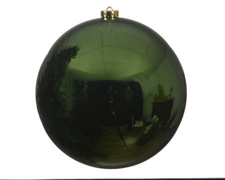 Novogodišnja dekoracija - hanging bauble 14cm 022373 - pine green - kmg ( 044412 )