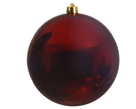 Novogodišnja dekoracija - hanging bauble 14cm 022263 - oxblood - kmg ( 044411 )