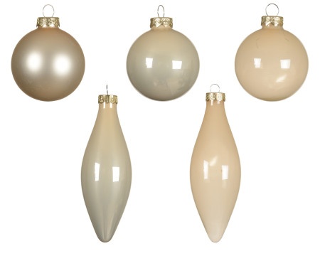 Novogodišnja dekoracija - hanging ornaments 10pcs 6cm 149331 - pearl - kmg ( 044454 )