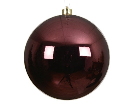 Novogodišnja dekoracija - hanging bauble 14cm 022735 - maroon - kmg ( 044414 )