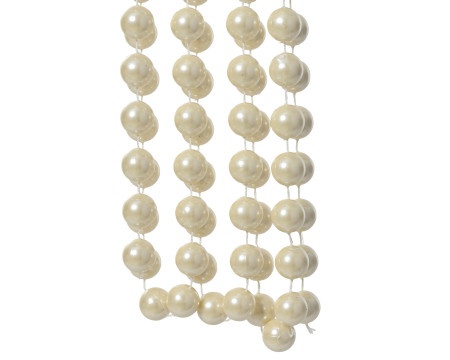 Novogodišnja dekoracija - bead garland 2.7m 001714 - cream - kmg ( 044407 )