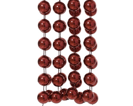 Novogodišnja dekoracija - bead garland 2.7m 001712 - oxblood - kmg ( 044406 )