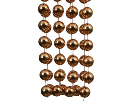Novogodišnja dekoracija - bead garland 2.7m 000778 - brandy - kmg ( 044405 )
