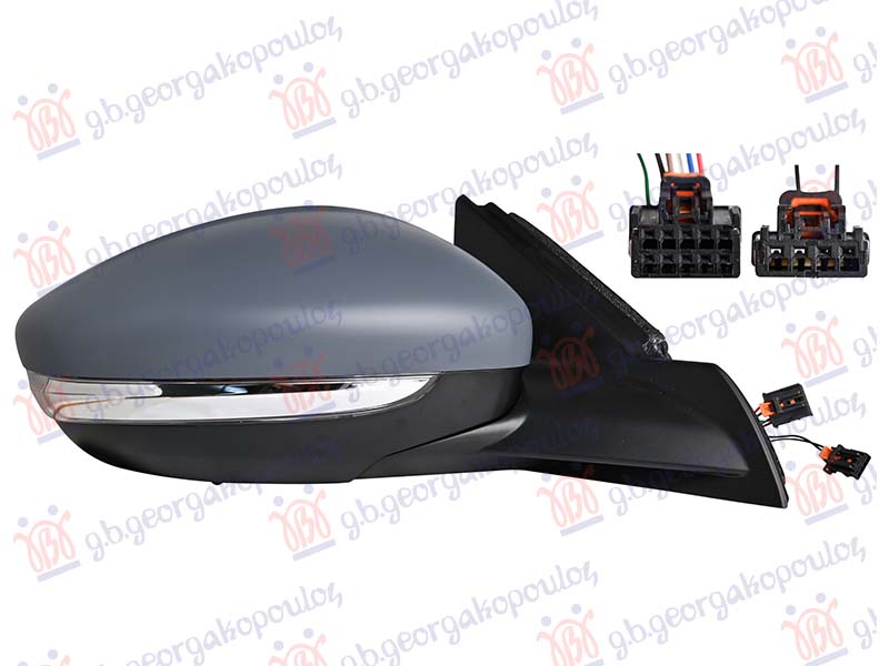 RETROVIZOR ELEKTRICNI SA GREJACEM PM (MIGAVAC) (SENZOR) (10OTV/6 PIN + 4OTV/2 PIN) (A KVALITET) (KONVEKSNO STAKLO) Desna str. OPEL CORSA F (2023-) (OEM: 983597631T)