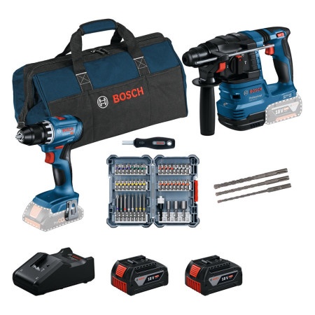 Bosch 0615v0003d 18v gbh+gsr+gba+gal+bag+ac set alata ( 0615v0003d )