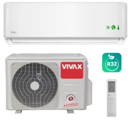 Vivax cool acp-12ch35aeqi+ inverter, a++/a+ r32, 12000btu, od -15c do 50c, bela klima