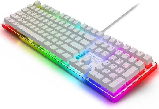 Royal Kludge Gaming mehanička tastatura RK918, LED bočna lampa, RGB, Bela