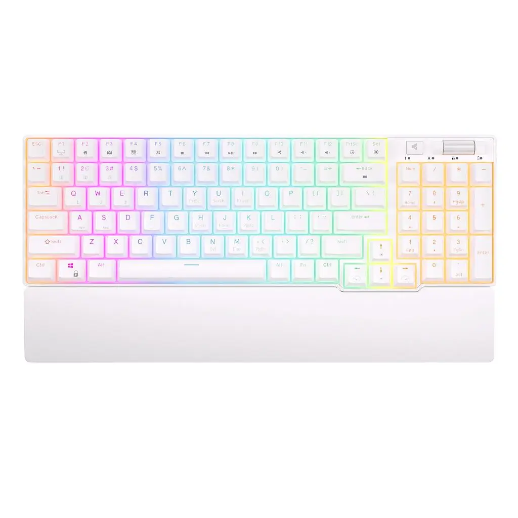 Royal Kludge Gaming mehanička tastatura RK96, Hot-Swappable, RGB, Bela