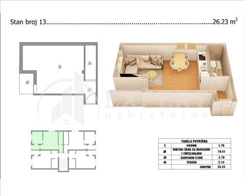 Novogradnja 26m2 Branko Bjegović
