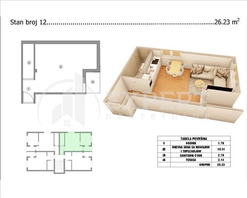 Novogradnja 26m2 Branko Bjegović