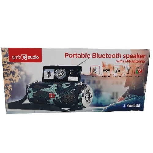 Bluetooth zvučnik prenosivi camouflage Gembird SPK-BT-17-CM speaker+handsfree 2x5w FM US SD AUX