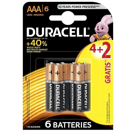 Duracell AAA (LR03) 1.5V BASIC alkalna baterija 4+2