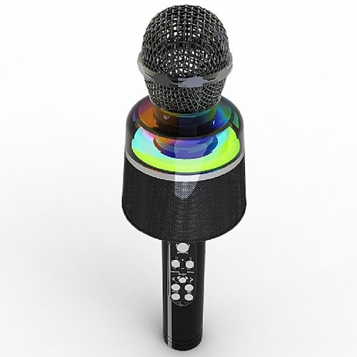 Karaoke mikrofon bežični sa zvučnikom 3W LED crni MICBT-01-BK 13684